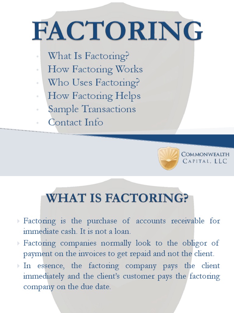 What Is Accounts Receivable Factoring? | PDF | Factoring (Finance ...