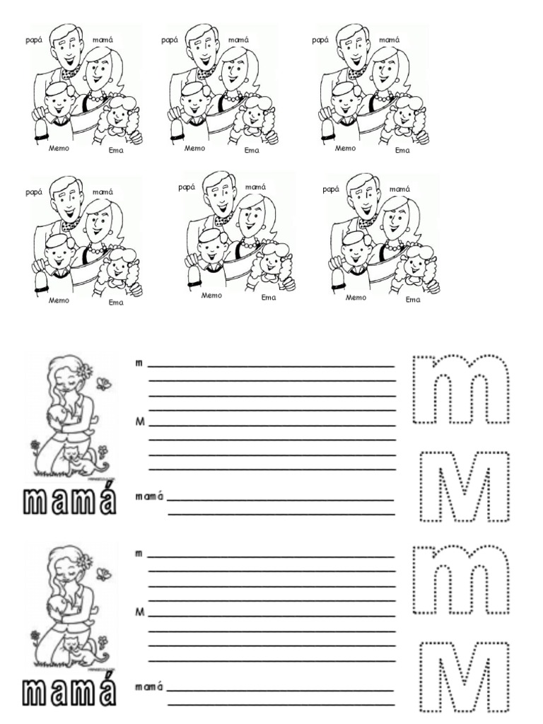 Fichas de Trabajo La Letra M | PDF | Ocio