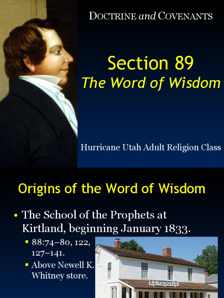 LDS Doctrine and Covenants Slideshow 21: D&C 89 | PDF | The Church Of ...