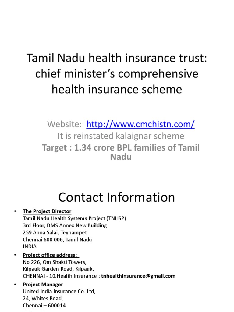 Tamil Nadu Health Insurance for BPL | PDF | Patient | Medicine