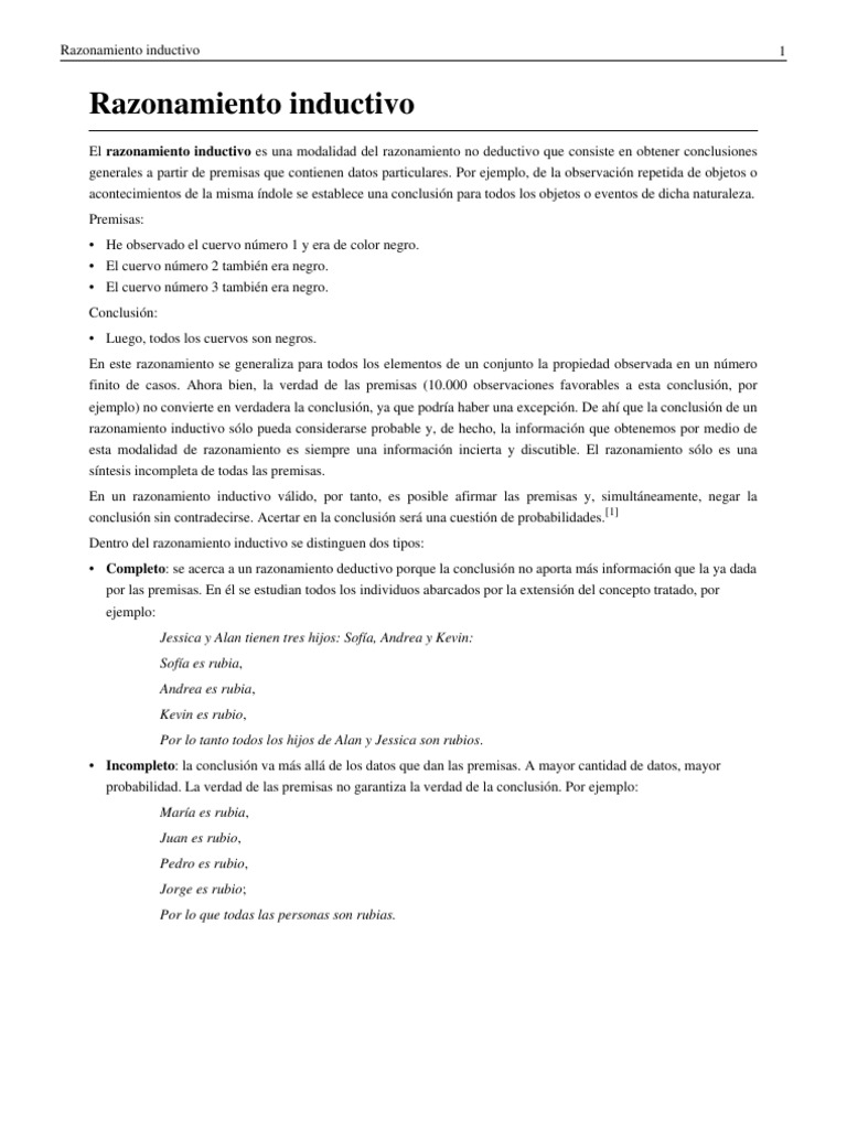Razonamiento Inductivo | PDF