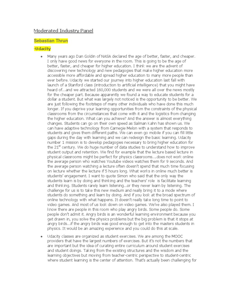 UCLA MOOC Summit Jan 2013 Revised Transcript | PDF | Massive Open ...
