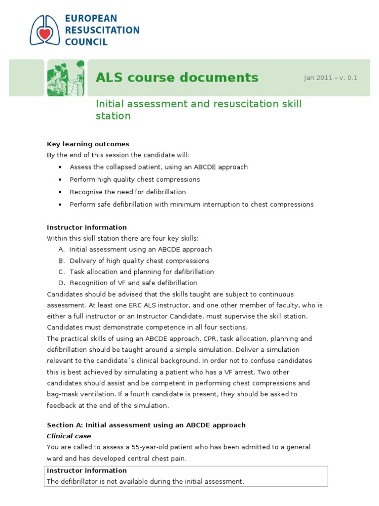 8.1 Initial Assessment and Resuscitation Skill Station Guidance1 2010 ...