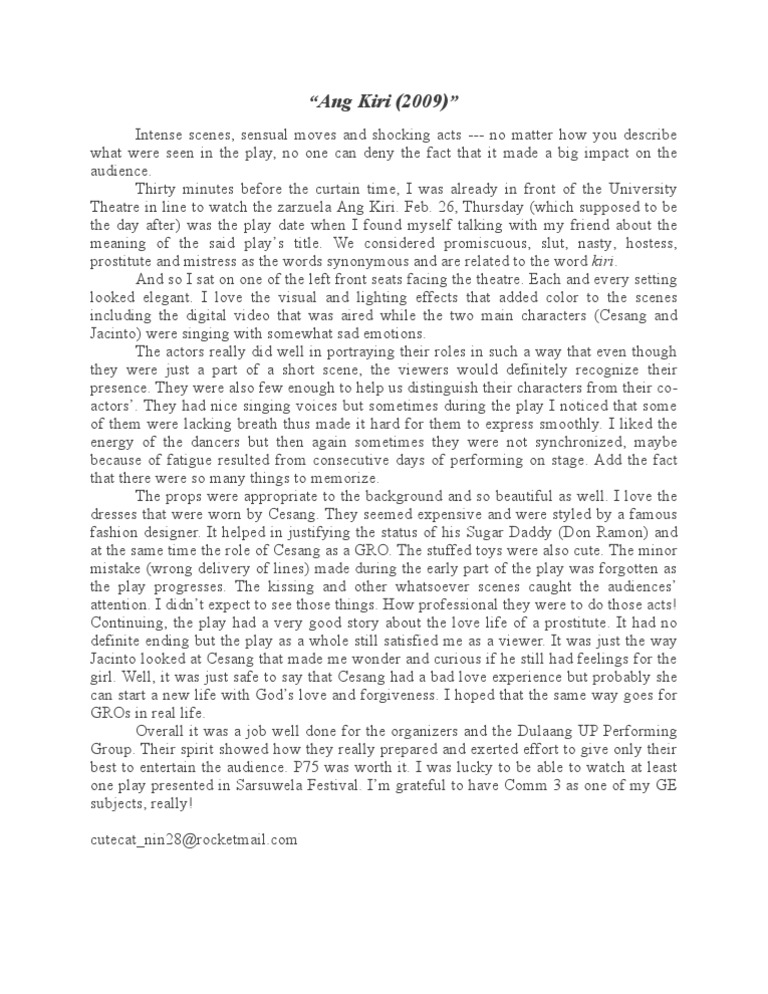 (#28) Ang Kiri | PDF | Actor | Leisure