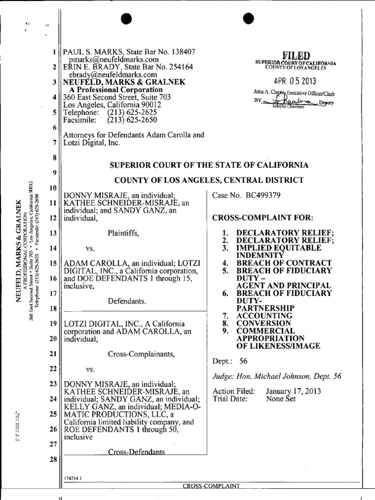 Carolla Cross Complaint