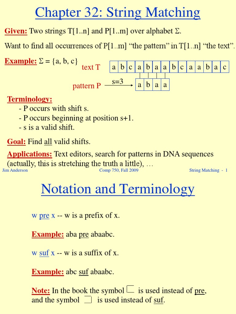 15 String Matching | PDF | Time Complexity | String (Computer Science) 15 String Matching | PDF | Time Complexity | String (Computer Science)