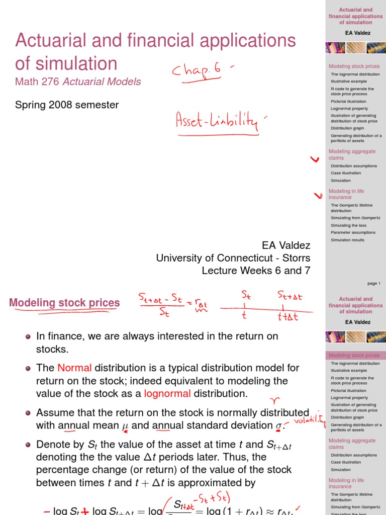 Stock Price Simulation in R | PDF | Skewness | Standard Deviation