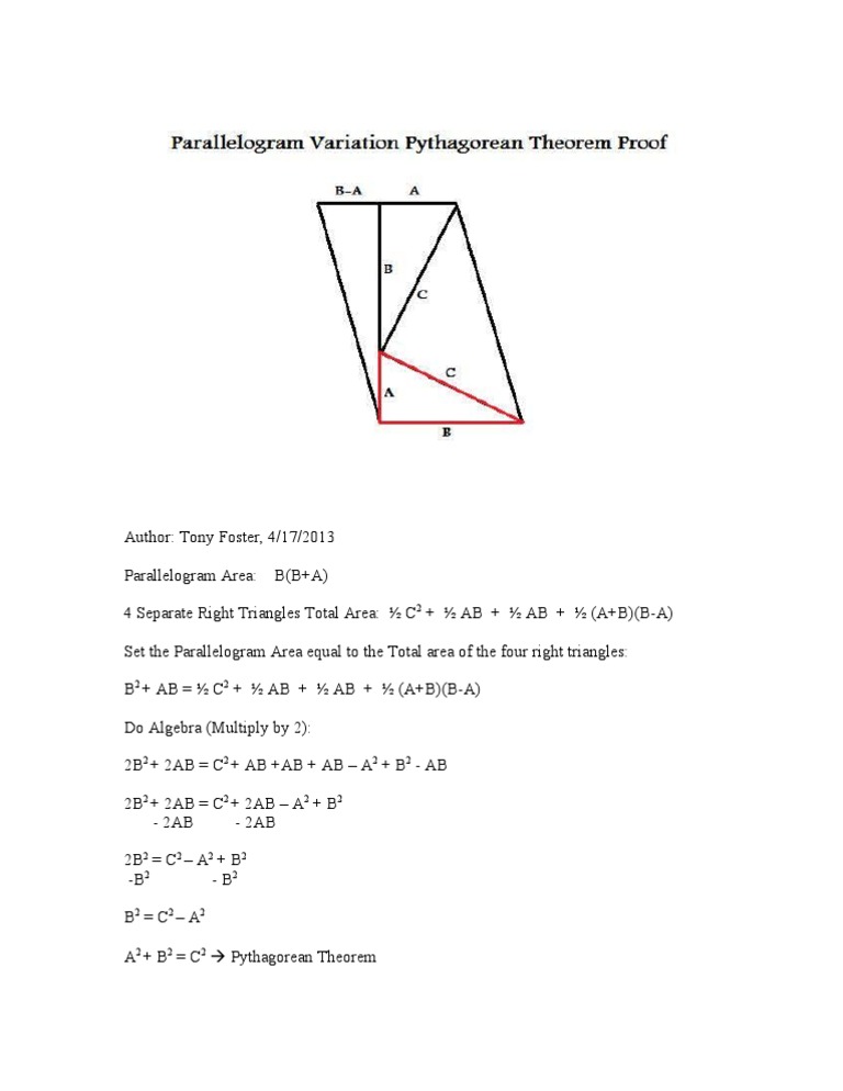 Pythagorean Theorem Proof Examples