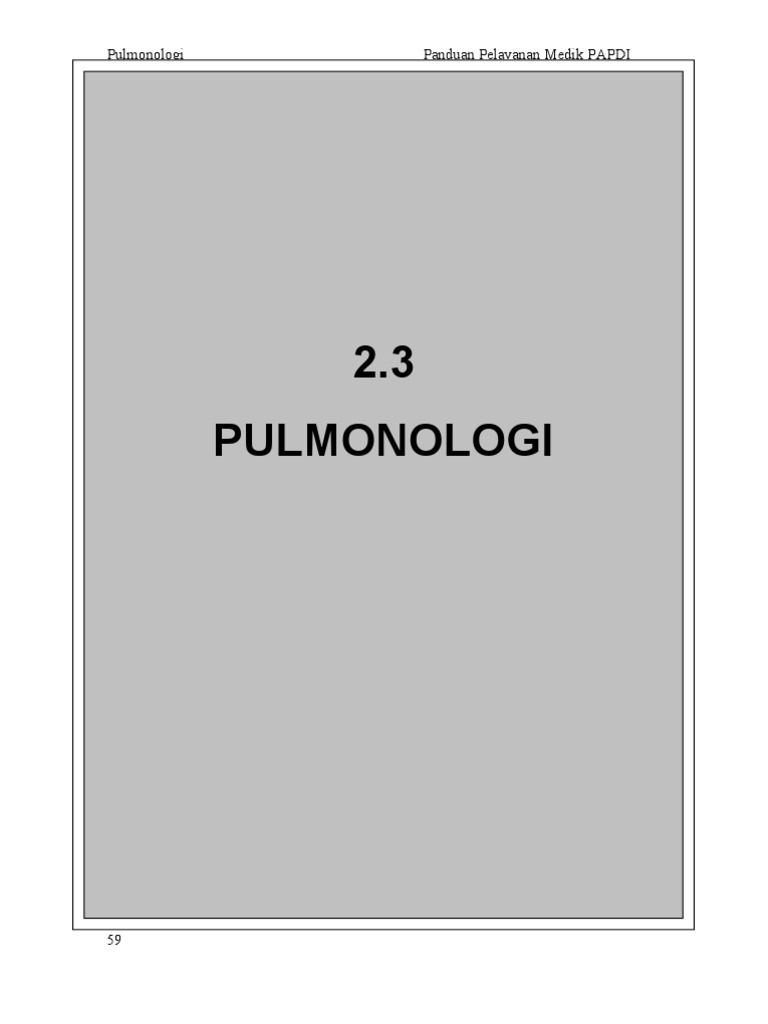 Pulmonologi | PDF