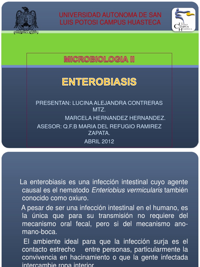 ENTEROBIASIS | PDF | Ciencias de la Salud | Medicina