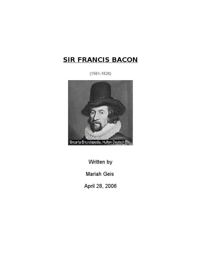 Sir Francis Bacon | Francis Bacon | Science (General)