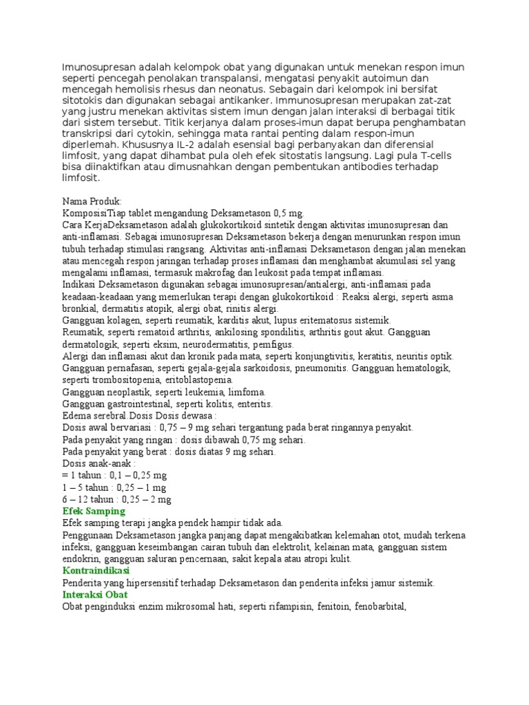 Obat Imunosupresan | PDF