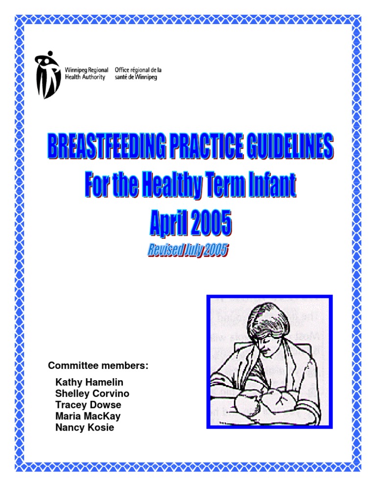 BF Guidelines | PDF | Breastfeeding | Infants