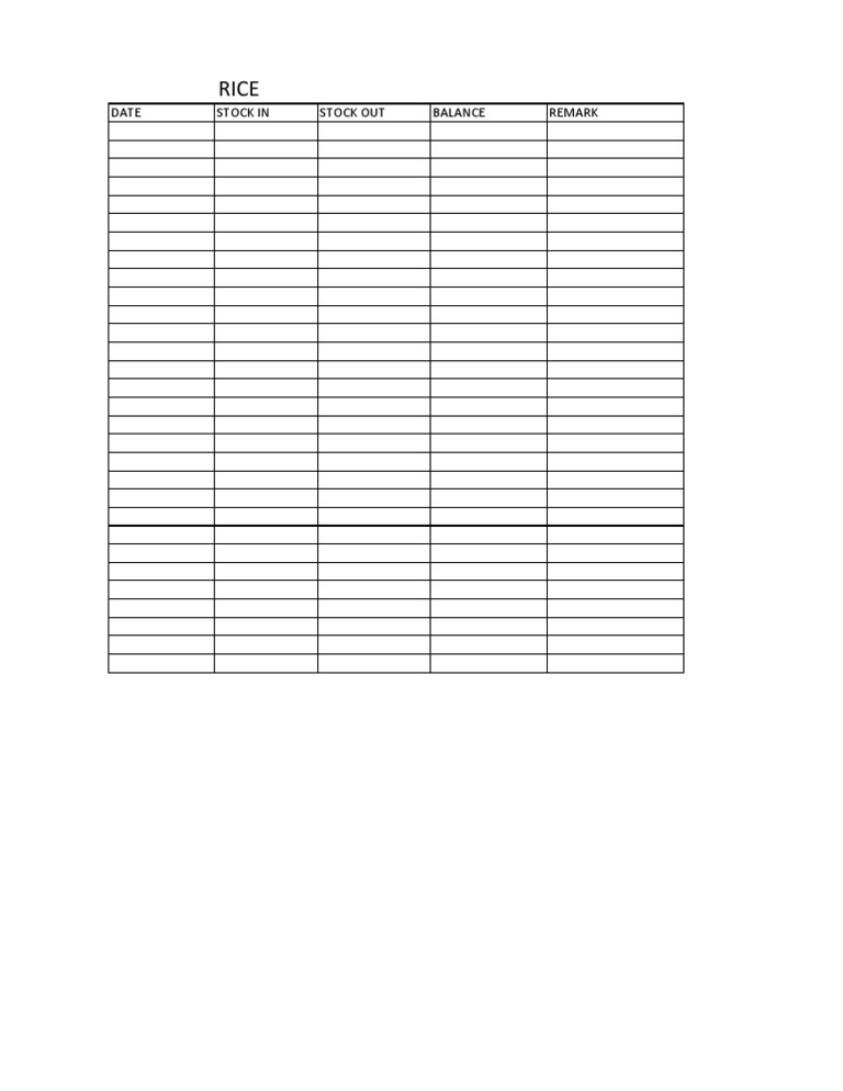 Rice Inventory Management Report | PDF