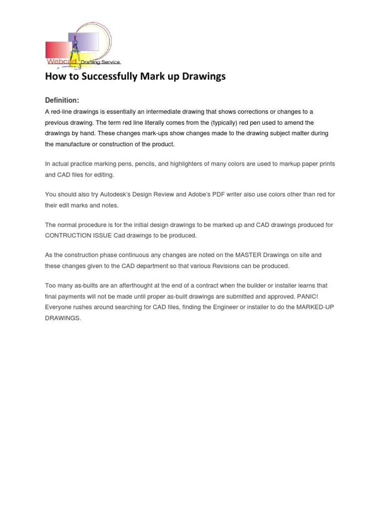 Red-Line Drawings PDF | PDF | Markup Language | Computer Aided Design