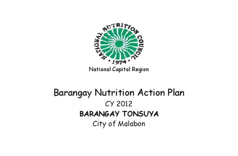 Barangay Nutrition Action Plan 2012 Malabon | PDF