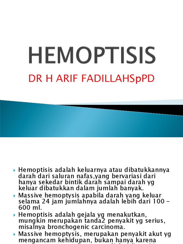 HEMOPTISIS | PDF