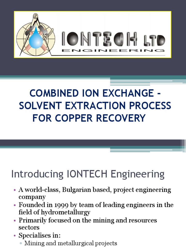 Combined Ion Exchange - Solvent Extraction Process 1 | PDF | Chemistry ...