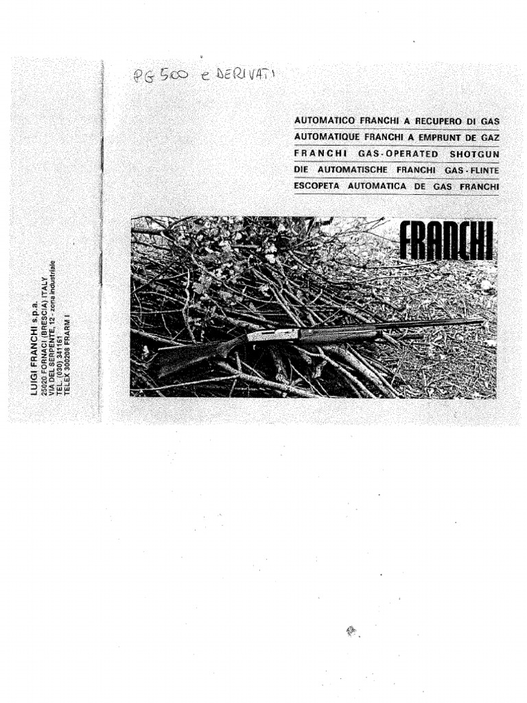 Franchi 500 Manual PDF | PDF