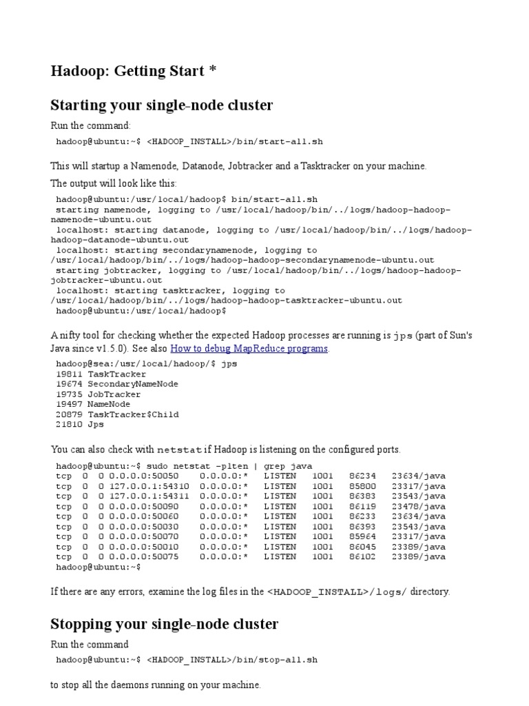 Setup Hadoop Gettingstart | PDF | Apache Hadoop | Information Retrieval