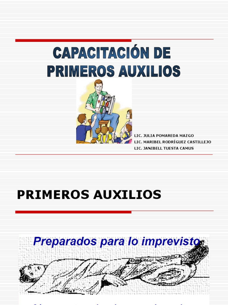 Capacitación - Primeros Auxilios Final | PDF | Reanimación cardiopulmonar | Quemar