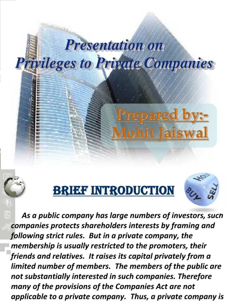 Privileges of A Private Company | PDF | Privately Held Company ...
