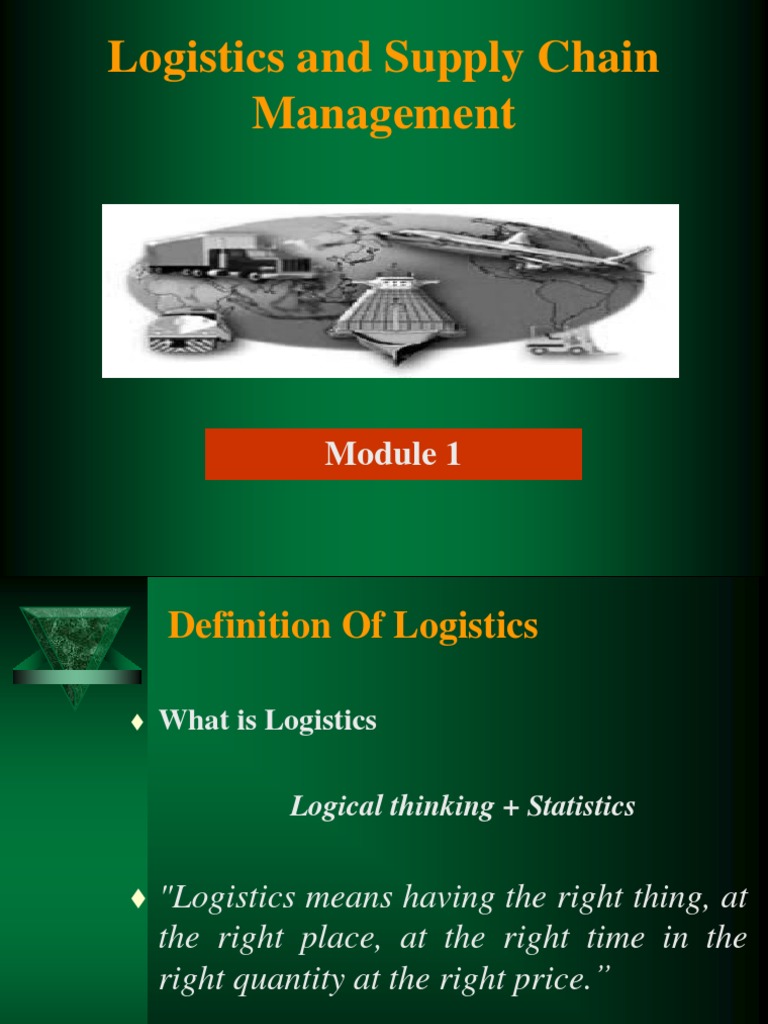 SCM PPT - Module 1 | PDF | Supply Chain | Supply Chain Management