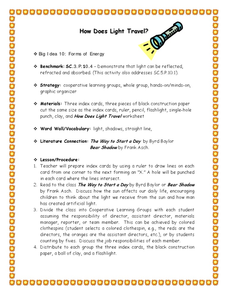 How Does Light Travel | PDF | Light | Behavior Modification