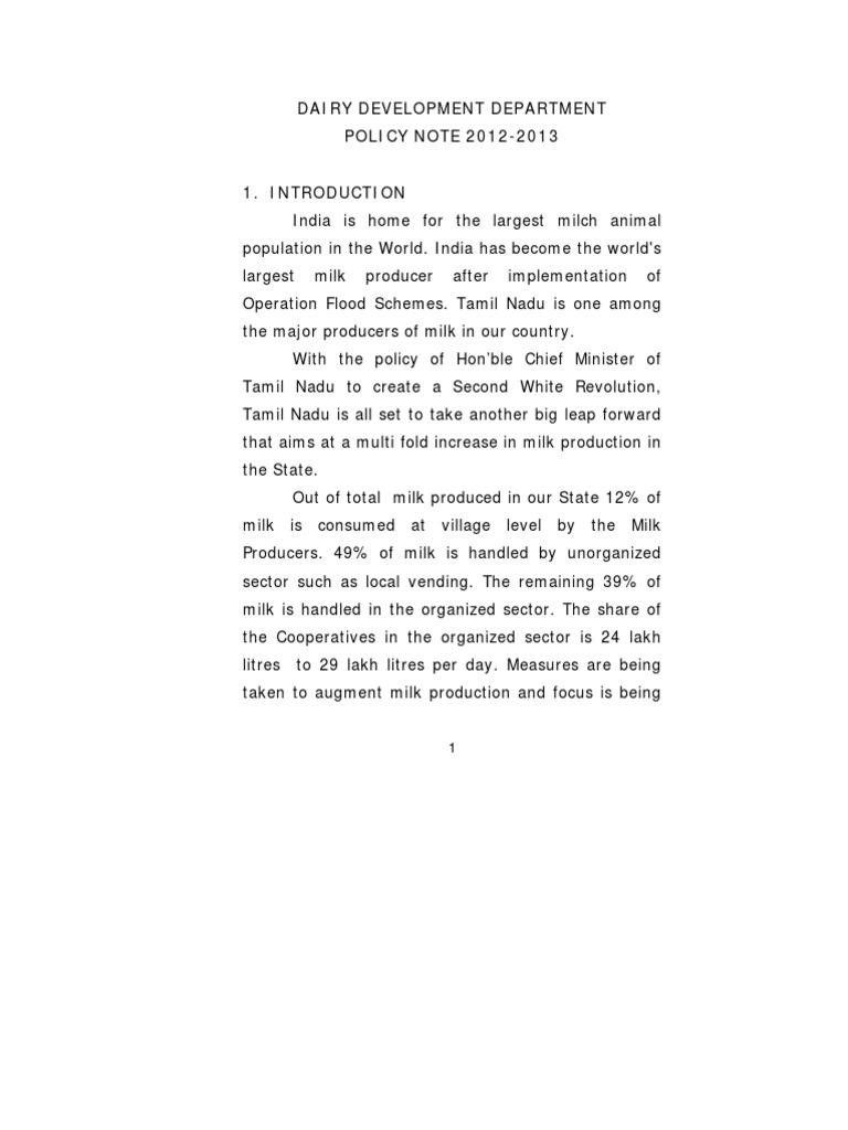 Dairy Development | PDF | Dairy | Milk