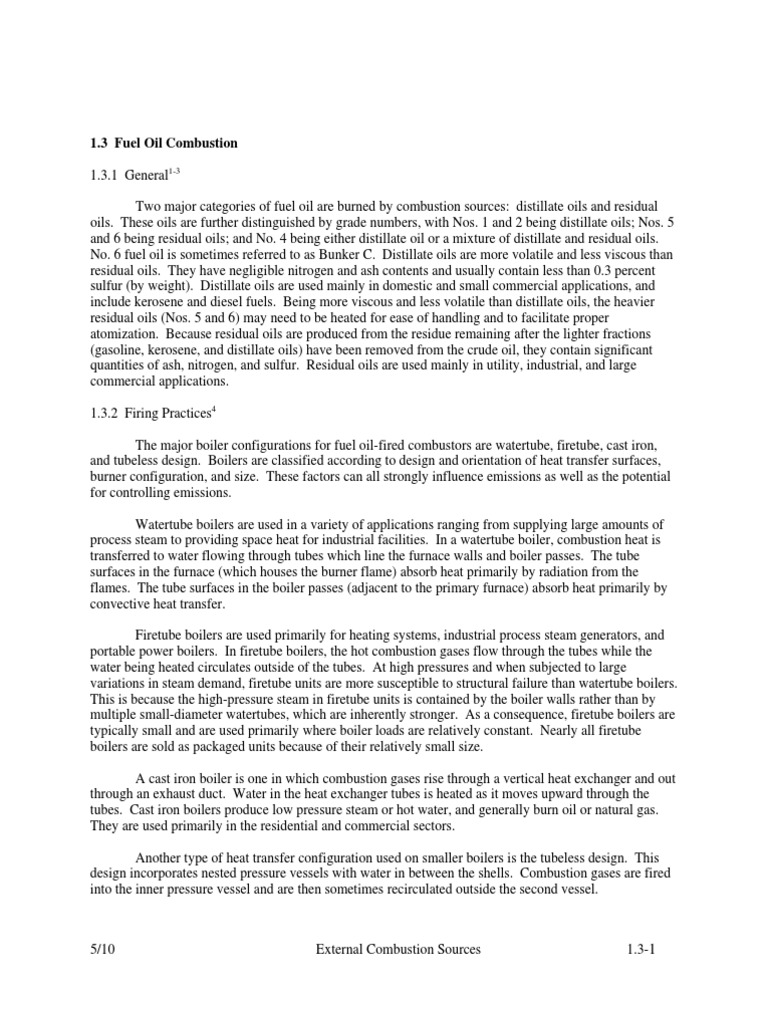 Fuel Oil Combustion | PDF | Combustion | Fuel Oil