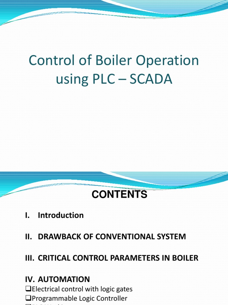 Control of Boiler Operation Using PLC - SCADA | PDF