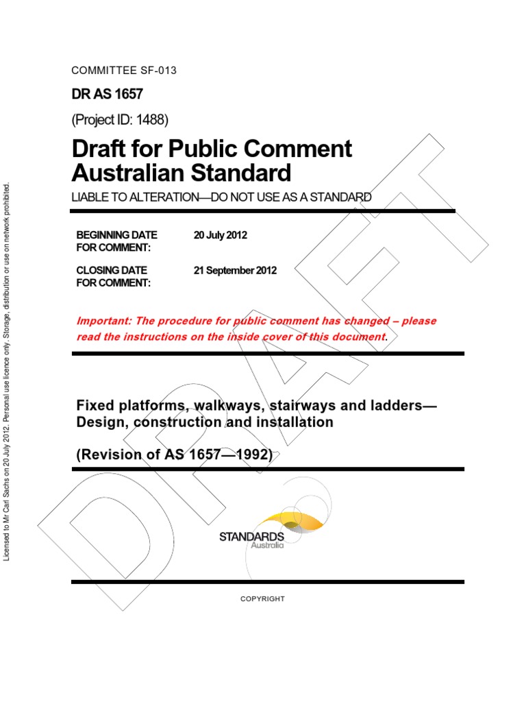 Australian Standard As 1657 - sxfasr