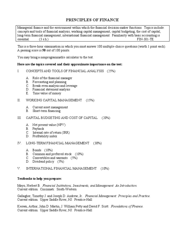 Principles of Finance | PDF | Interest | Dividend