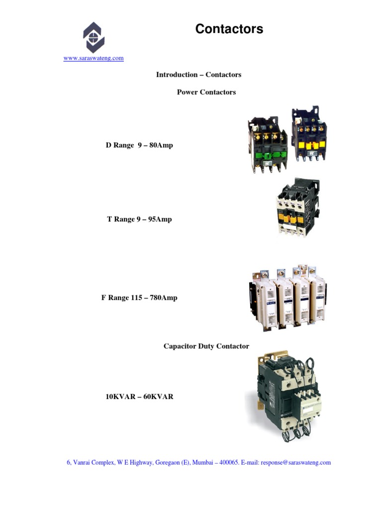 Contactors: Introduction - Contactors Power Contactors | PDF ...