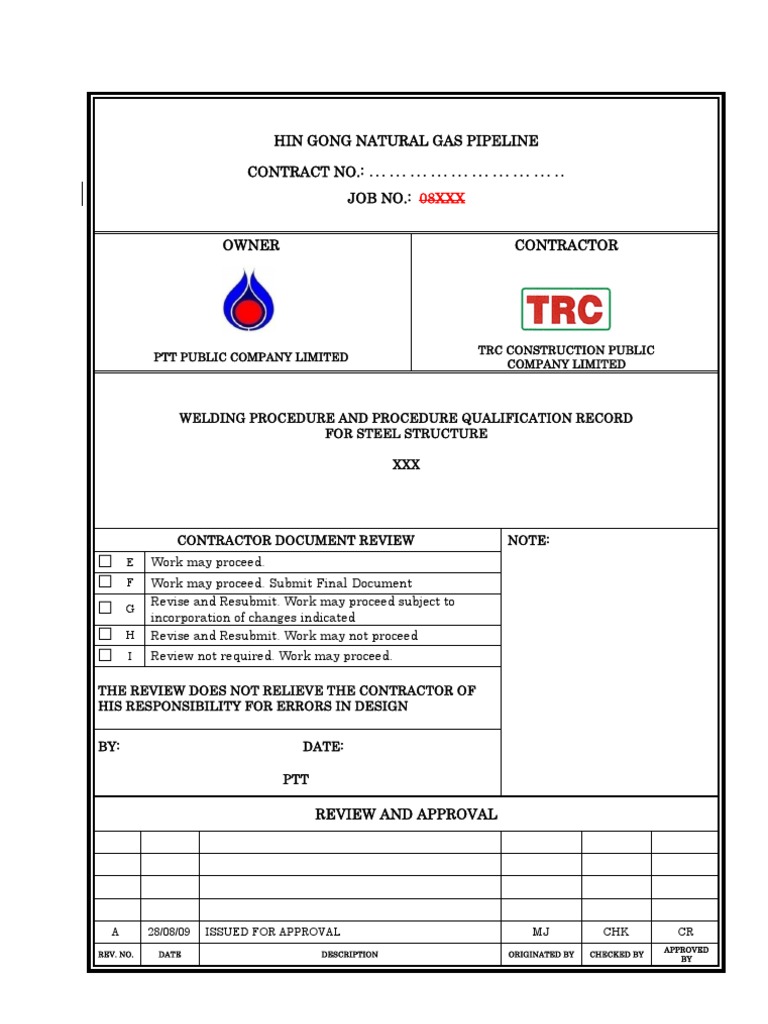 Welding Procedure and PQR SS