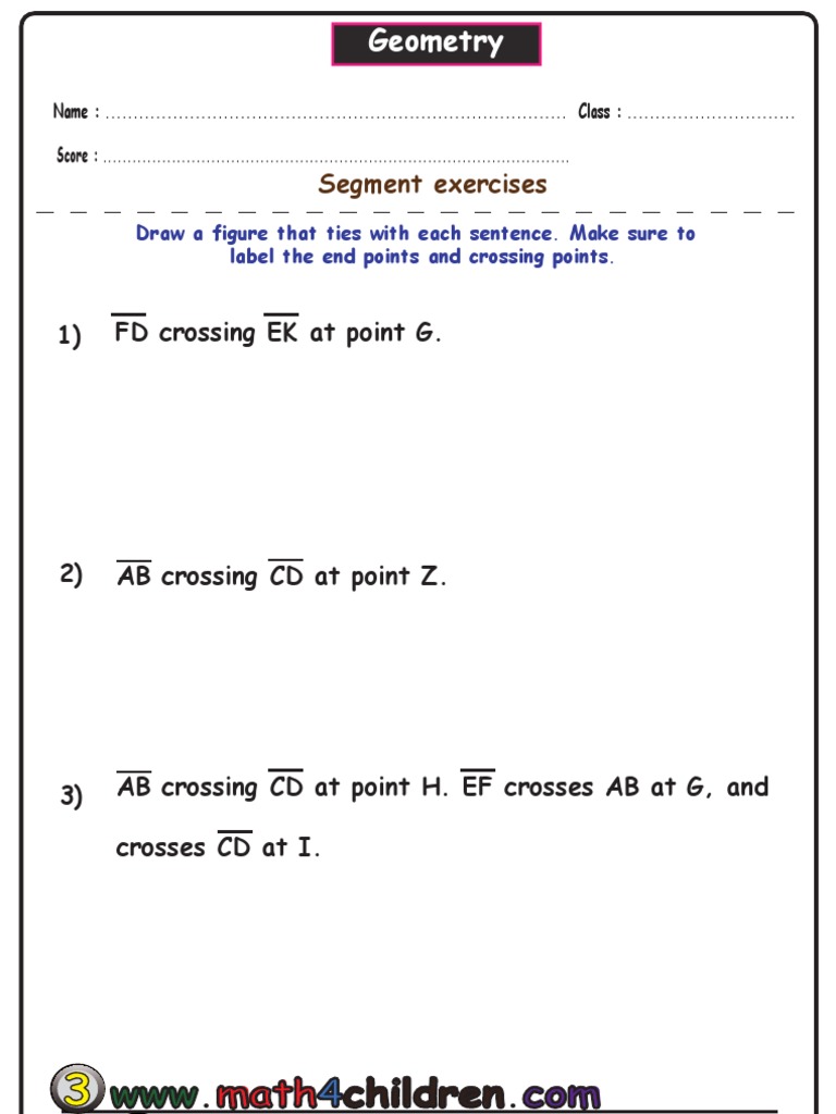 Children: Segment Exercises | PDF