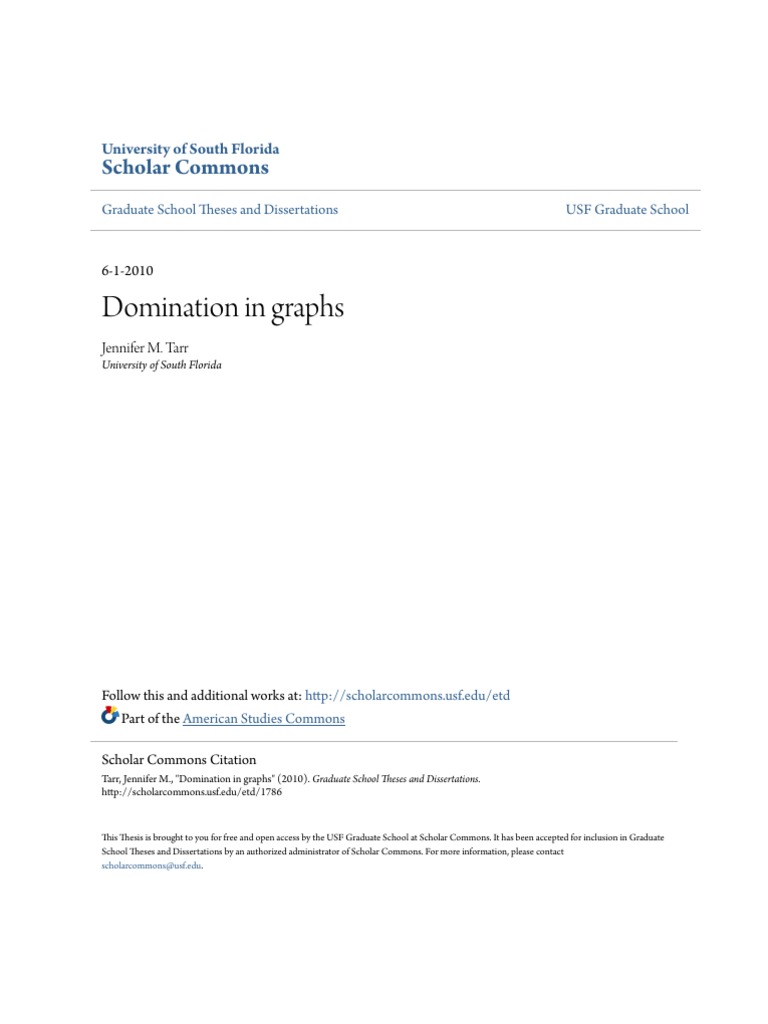 Domination in Graphs | PDF | Vertex (Graph Theory) | Graph Theory