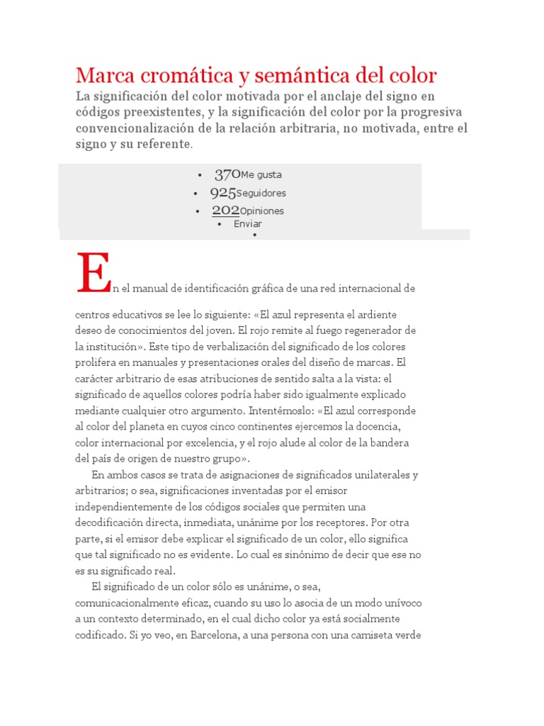 Marca Cromática y Semántica Del Color | PDF | Diseño | Color