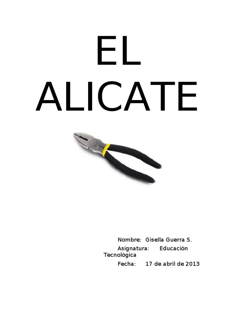 Análisis Integral del Alicate | PDF | Herramientas | Perforar