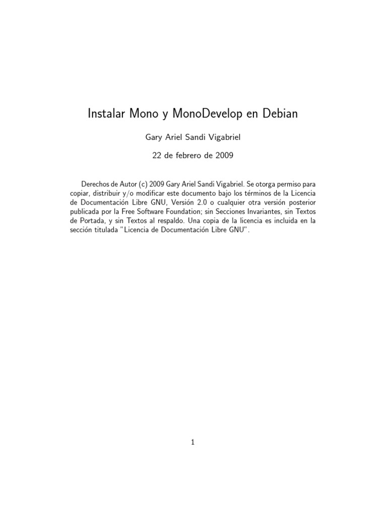 Install and Configure Mono and Mono Develop | PDF | Familias de ...