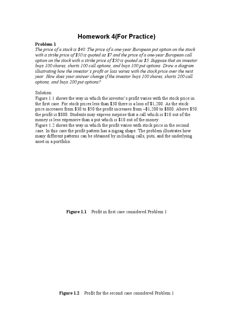 Solution of Homework 4 | PDF | Call Option | Option (Finance)