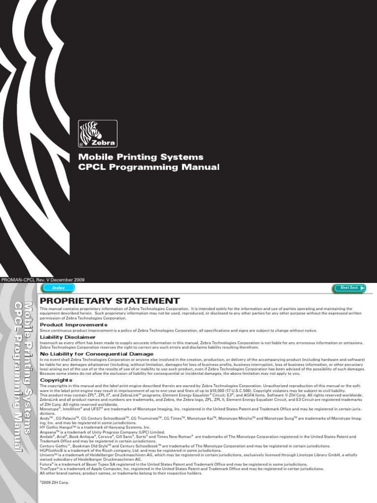 CPCL - Programming Manual | PDF | Barcode | Universal Product Code