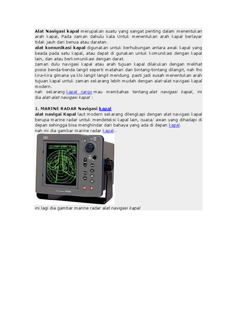 Alat Navigasi Kapal | PDF