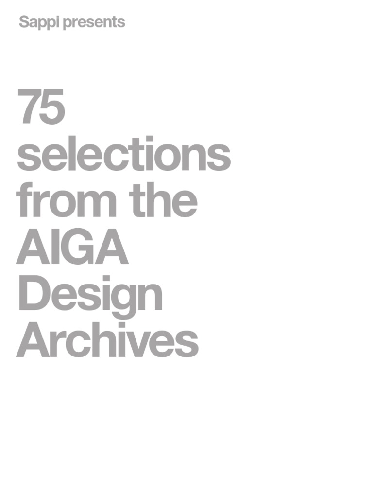 Sappi Mccoy 75 Selections From The AIGA Archives | PDF | Communication ...
