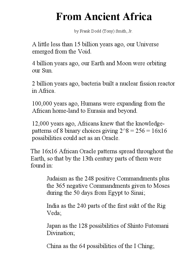 Geomancy Africa Ifa | PDF | Timothy Geithner | Attractor