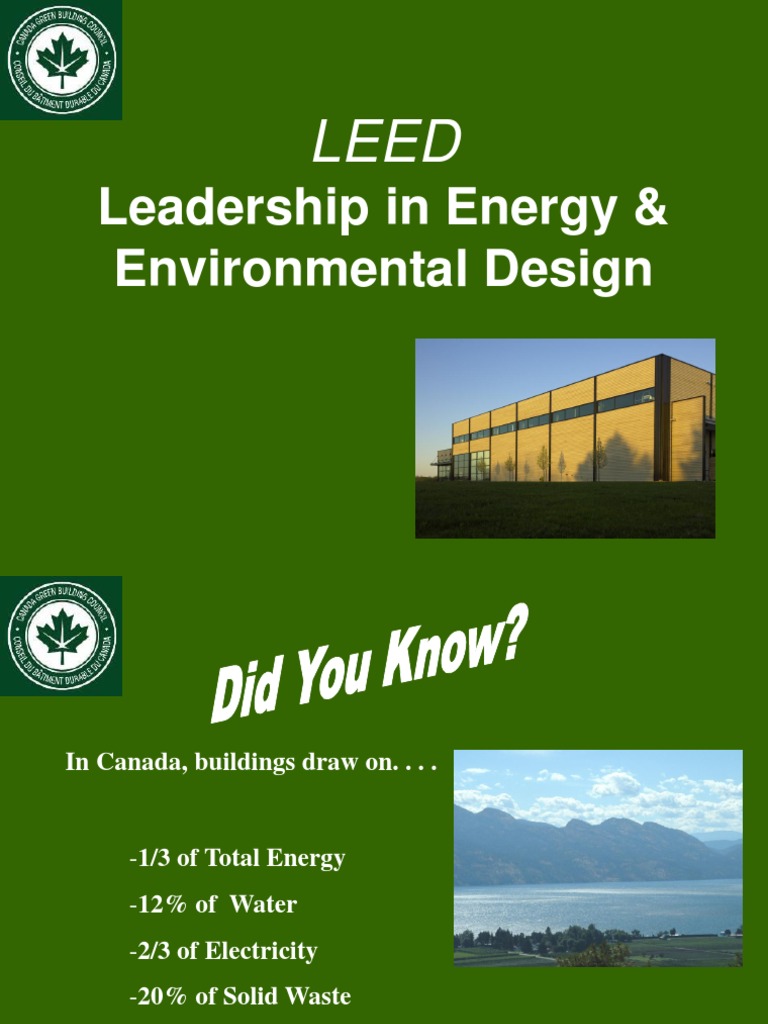 LEED Presentation | PDF | Leadership In Energy And Environmental Design ...