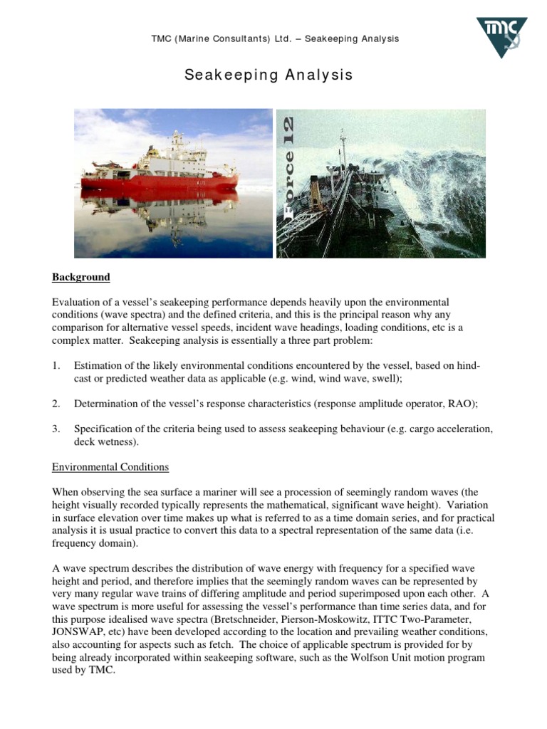 Seakeeping RAO | PDF | Waves | Spectral Density