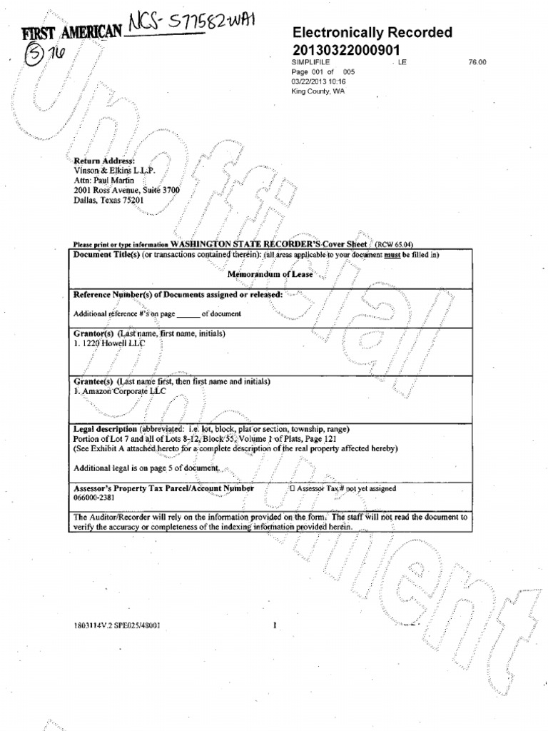 Amazon Lease | PDF