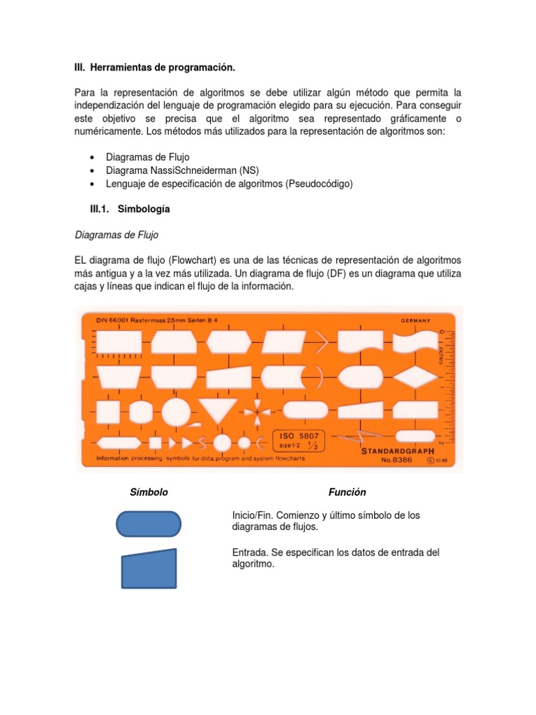 Herramientas para la representación de algoritmos | PDF | Algoritmos ...