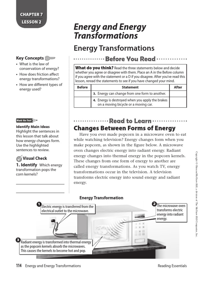 Types Of Energy Transformations